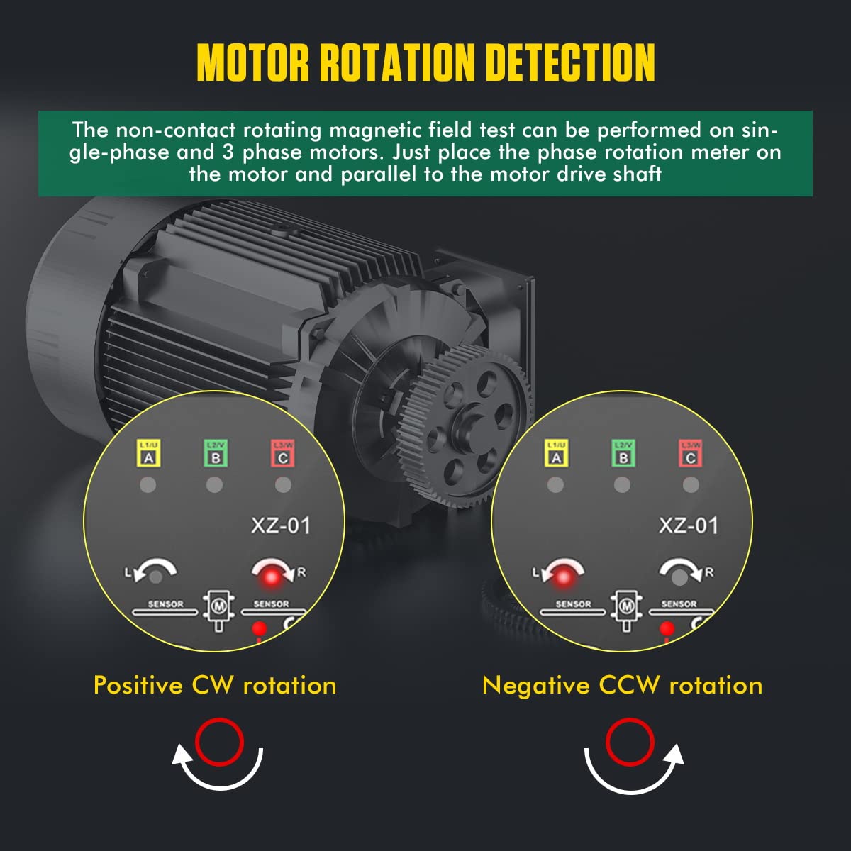 Mua Phase Rotation Meter Non-contact 3 Phase Rotation Meter AC 70~600V ...
