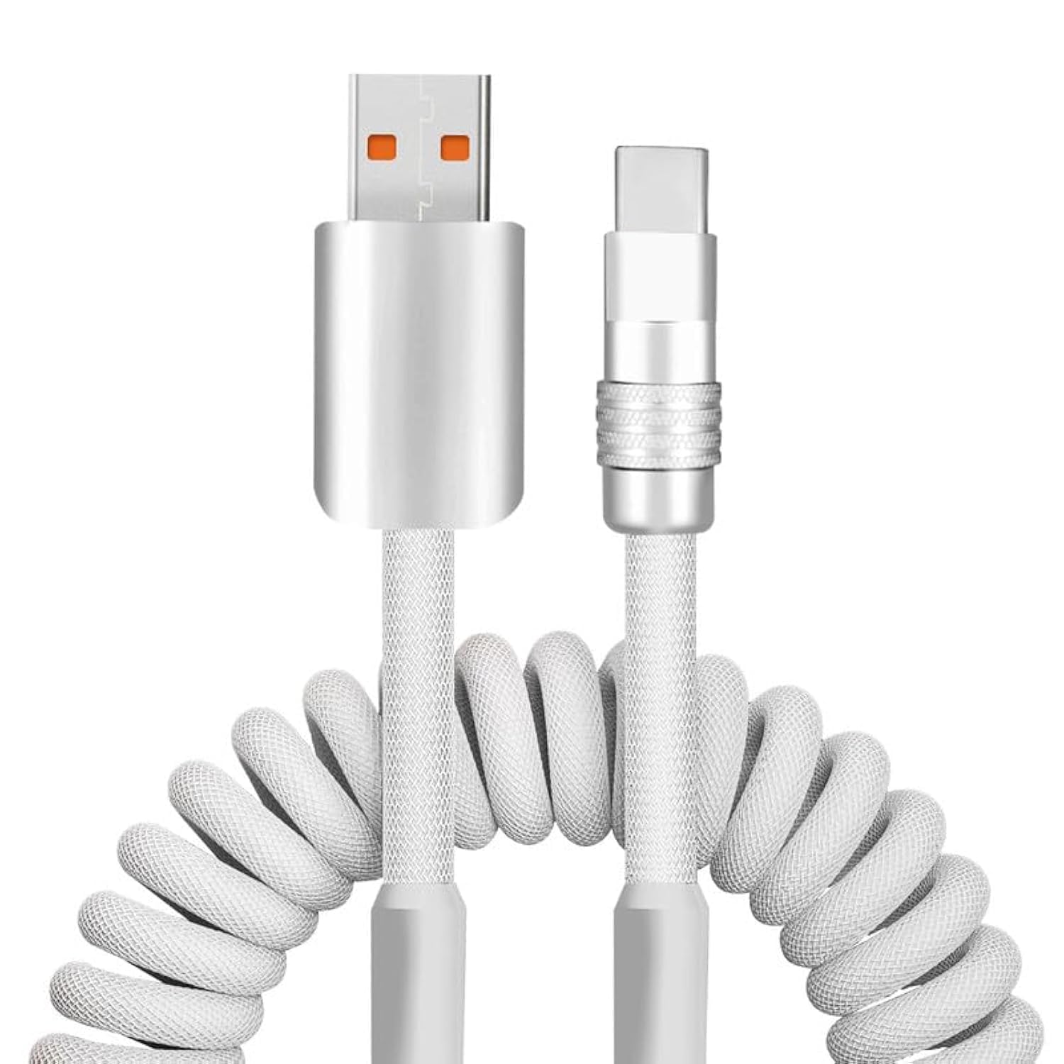 GentsStride Curly Chubby New Spring Charge Cable Spiral Braid Fast ...