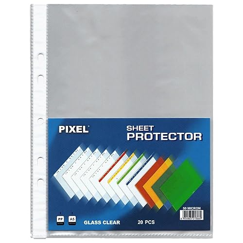 100 x A5 Plastic Wallets Strong Glass Clear Punched Ringbinder Poly ...