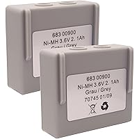 Amazon.com: 3.6V 2100mAh 2.1Ah Ni-Mh Rechargeable Battery 68300900 for ...