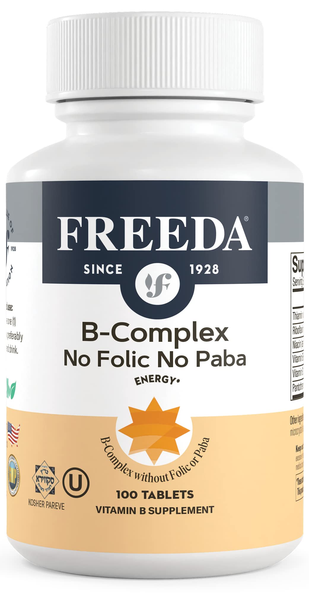 Mua Freeda Vitamin B Complex No Folic No PABA - Super B Complex Kosher ...
