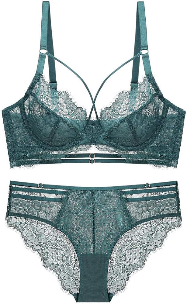 Dafang Sostén Conjunto De Sujetador Encaje Sexy Ultrafino Sin Esponja Sujetador Transparente ...