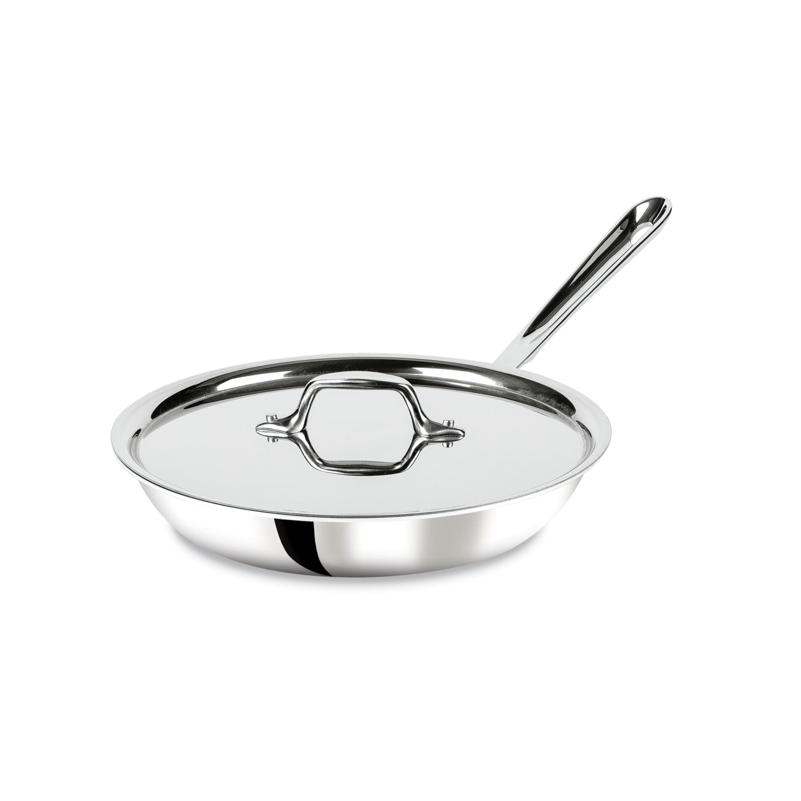 All-Clad D3 3-Ply Stainless Steel Fry Pan With Lid 10 Inch, Induction ...
