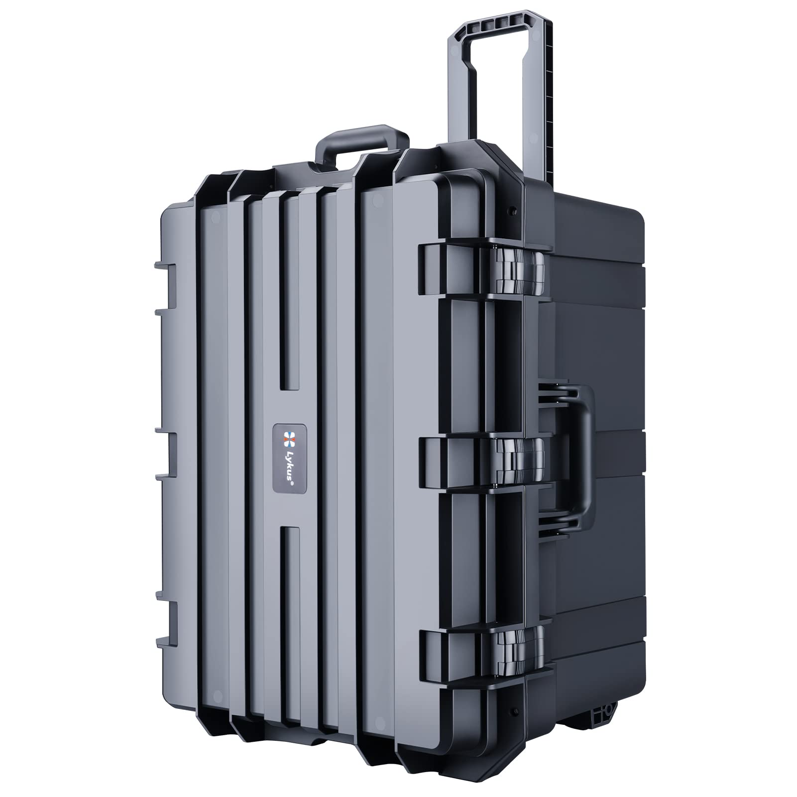 Lykus HC-6540 Large Waterproof Hard Case with Wheels and Customizable ...