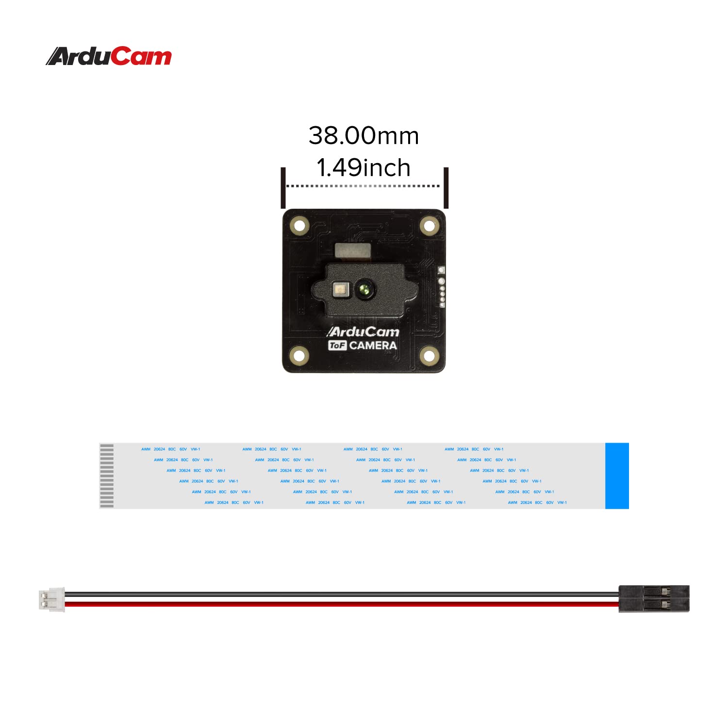 Mua Arducam ToF Camera, 0.43MP Color Rolling Shutter Camera Module with Case for Raspberry Pi ...