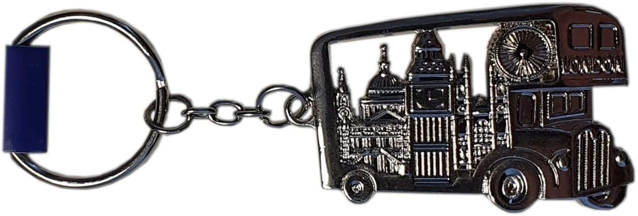 London Bus Metal Keychain - Routemaster Double-Decker Keyring - British ...