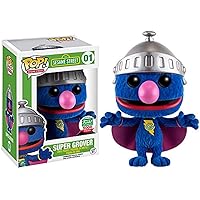 Amazon.com: Funko Pop Sesame Street: Flocked Super Grover Vinyl Figure ...