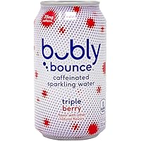 Amazon.com : Bubly Bounce Caffeinated Sparkling Water 12oz Cans Pack, Triple Berry, 18 Count ...