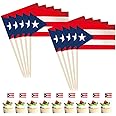 Amazon.com | Fisottey Puerto Rico Toothpick Flag Puerto Rican Mini ...
