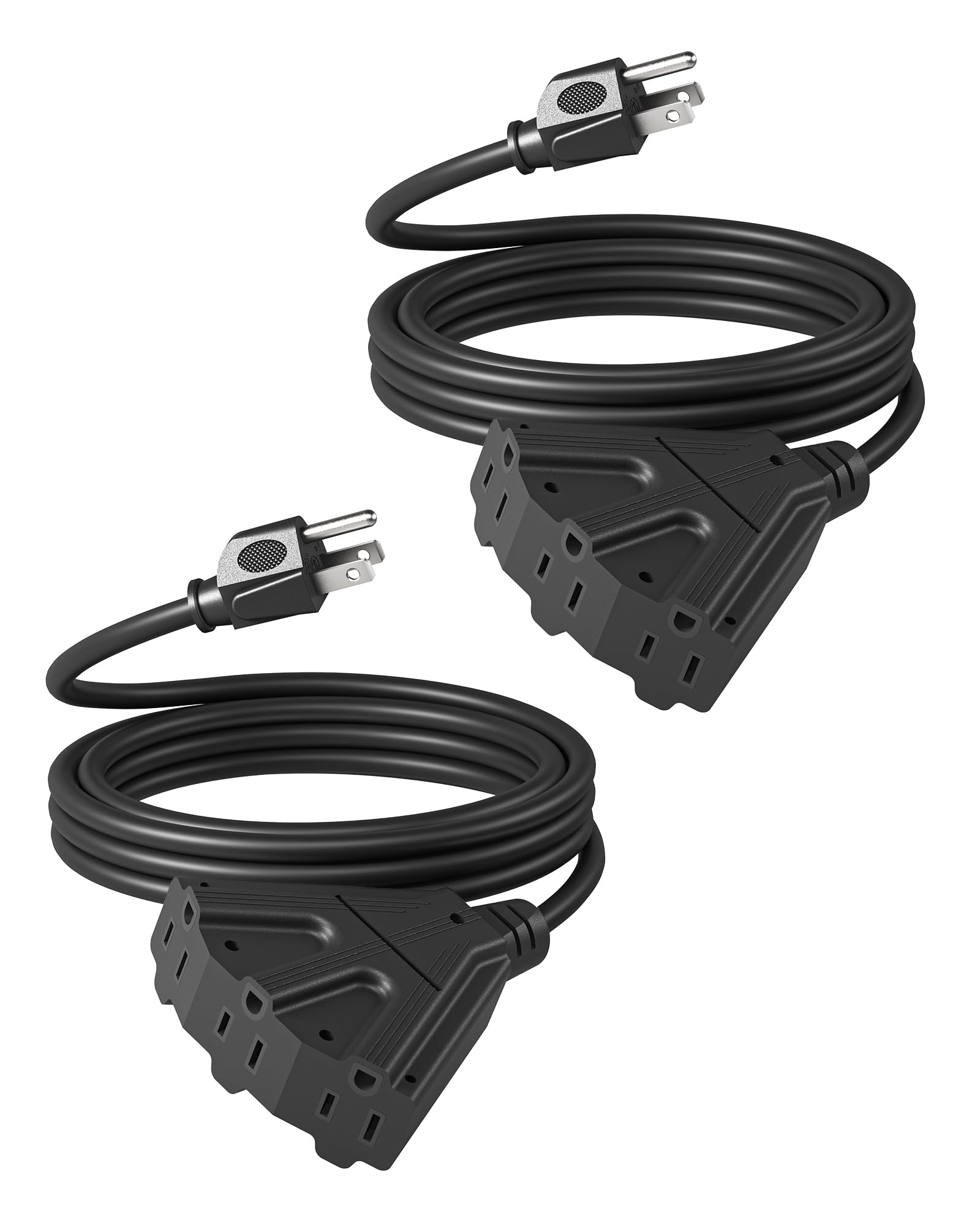 DEWENWILS 10 FT Outdoor Tri-Tap Extension Cord Splitter, Weatherproof ...