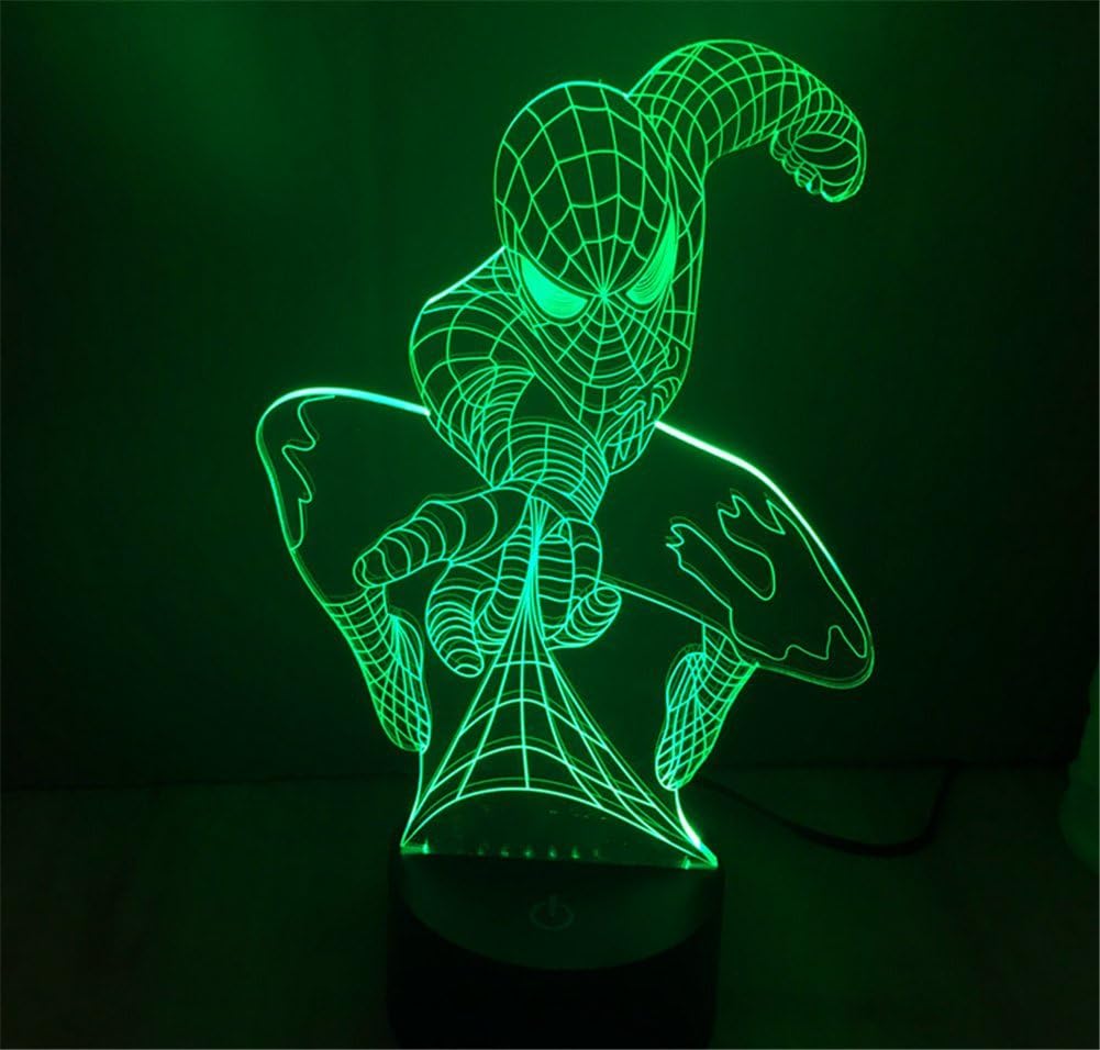 SmartEra® 3D Optical Illusion Spider-Man Panel Model Lighting Night ...
