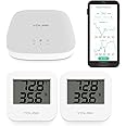 Smart Wireless Temperature/Humidity Sensor Wide Range (-22 to 158 Degrees) for Freezer Fridge ...