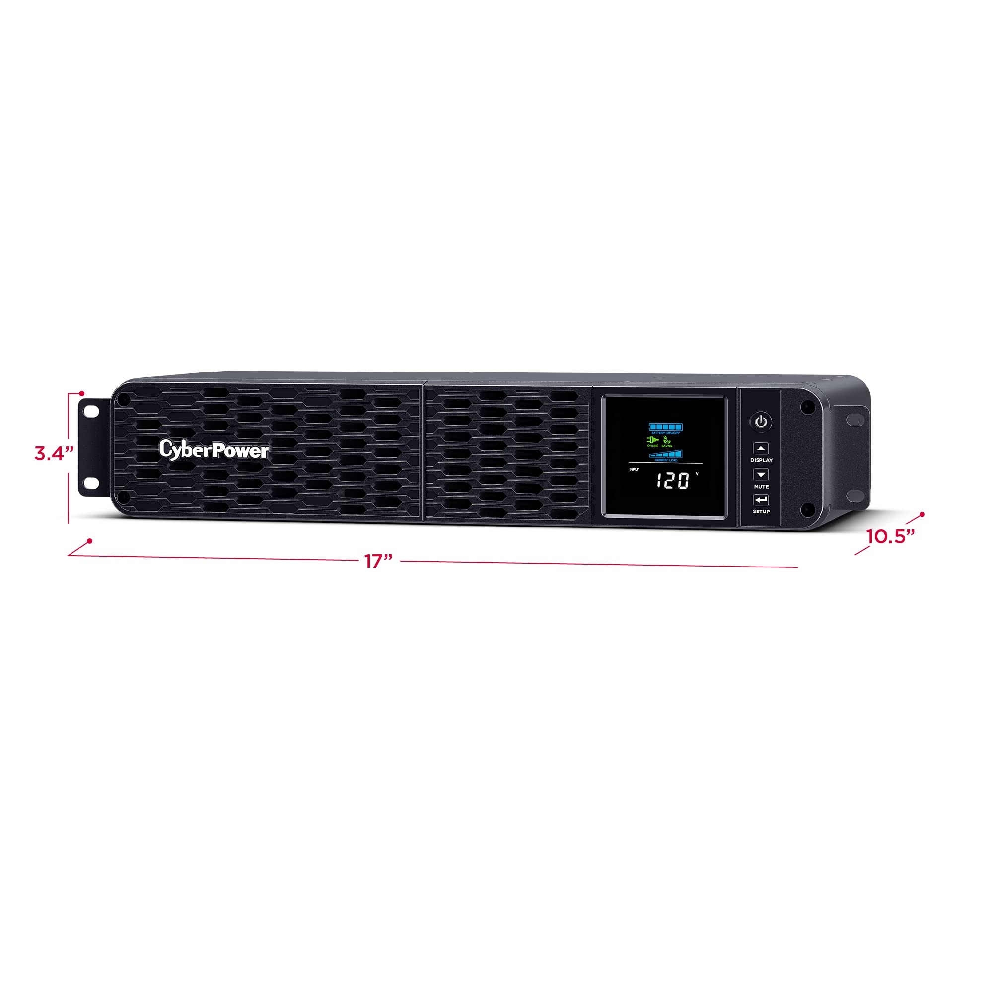 Mua CyberPower CP1500PFCRM2U PFC Sinewave UPS System, 1500VA/1000W, 8 Outlets, AVR, Short Depth ...