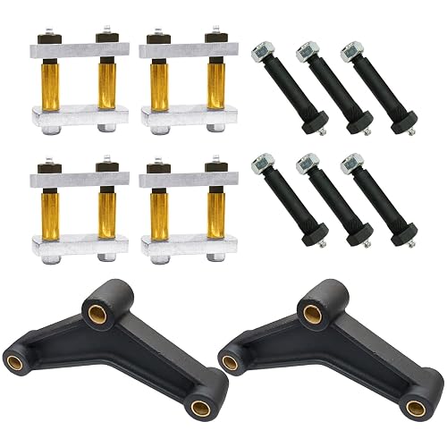 LLANNDER Heavy Duty Greaseable Tandem Trailer Axle Shackle Kit 2.25 ...