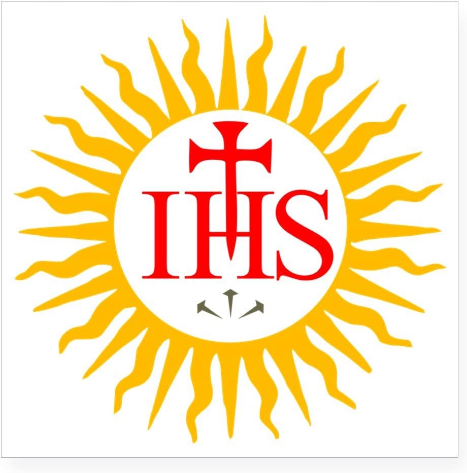 Amazon.com: CafePress IHS Jesuit Seal Square Sticker 3 X 3 Square ...