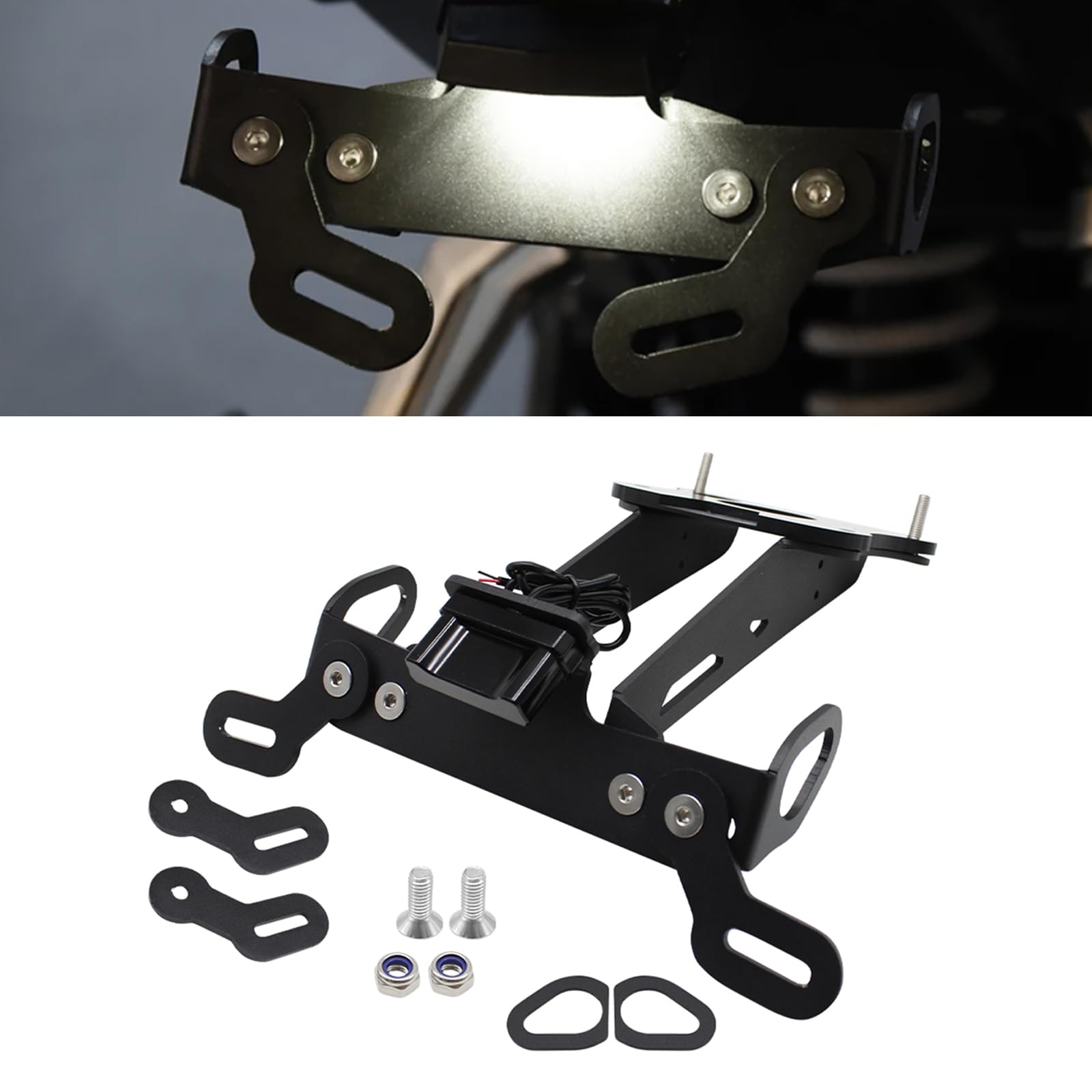 Mua Motorcycle License Plate Holder Mount Bracket Fender Eliminator Kit ...
