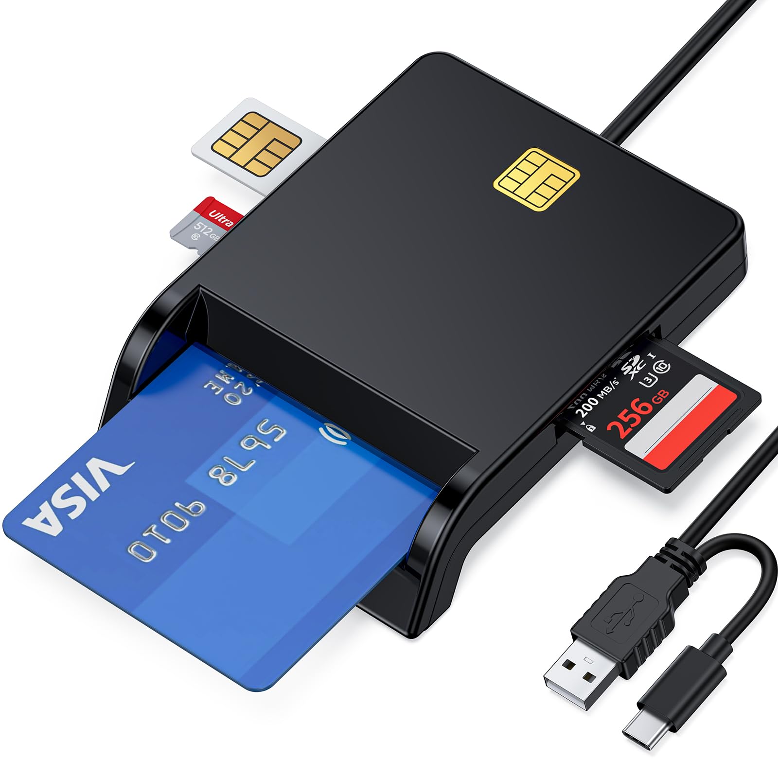 Mua RayCue Multi-Function Card Reader, 4 in 1 Contact Type, Supports My Number Cards, IC Card ...