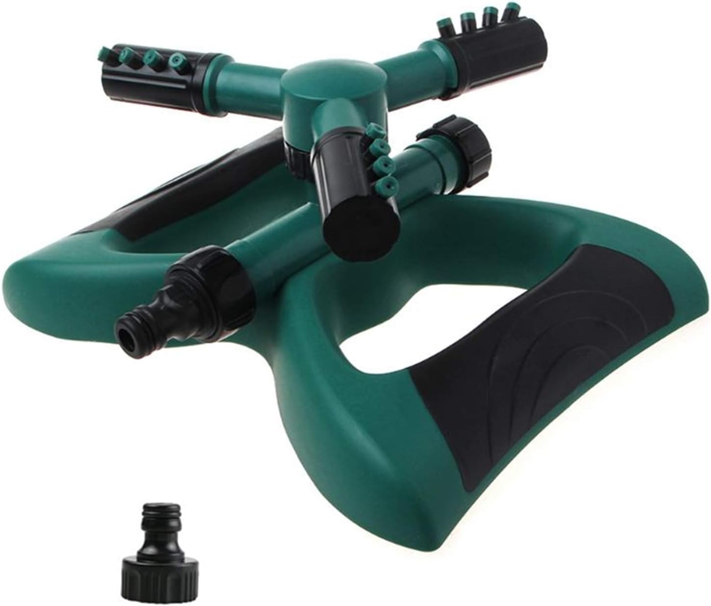 LUXJUMPER Garden Sprinkler, Automatic Lawn Water Sprinkler 360 Rotating 3 Arms Adjustable Garden ...