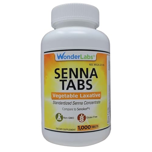 Wonder Laboratories Senna Tablets All-Natural Vegetable Laxative for ...