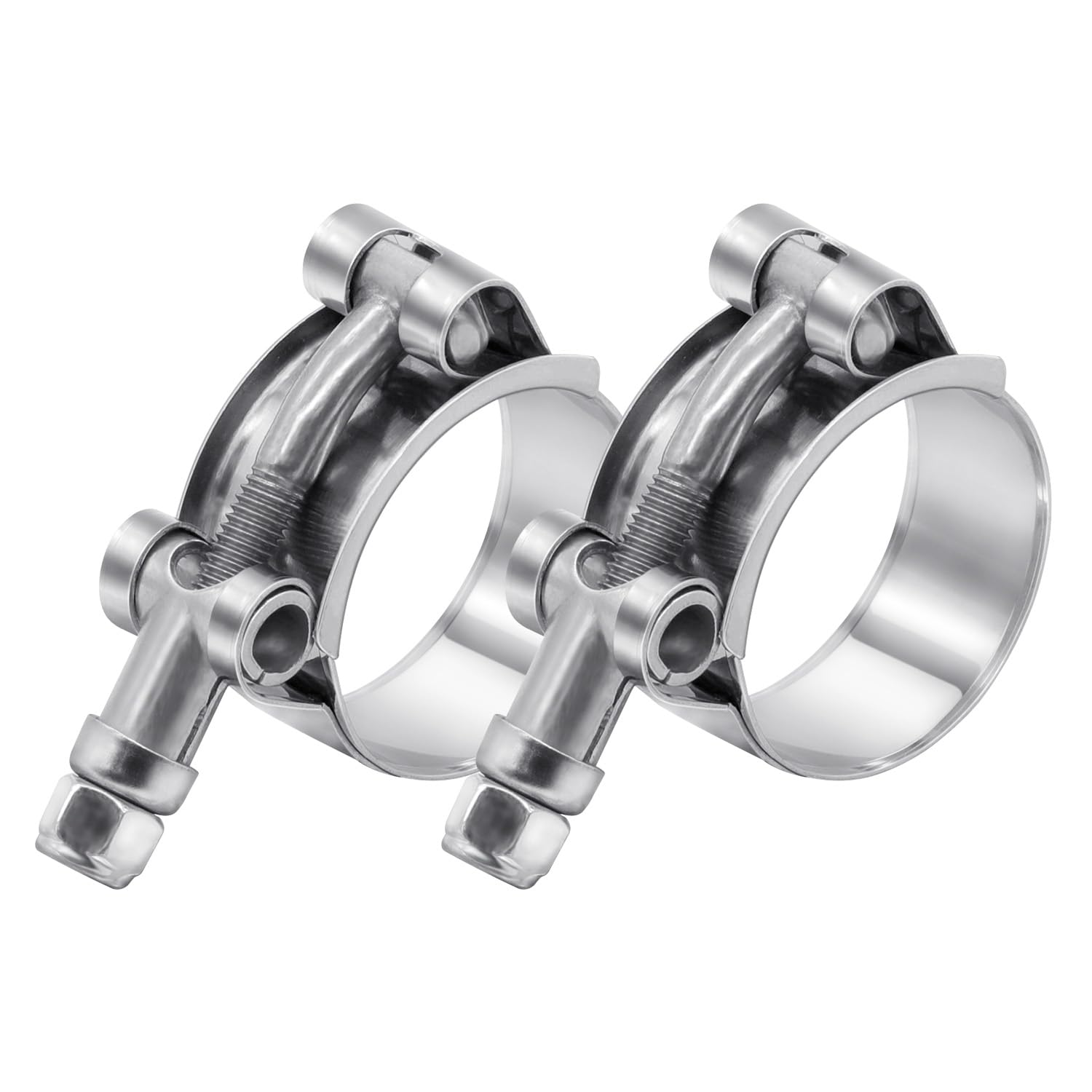 2 Pack 0.75 inch T-Bolt Hose Clamps, Stainless Steel_304 Working Range ...