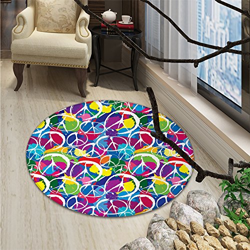 Peace Sign Area Rug - Over 6 Colorful Designs to Choose From