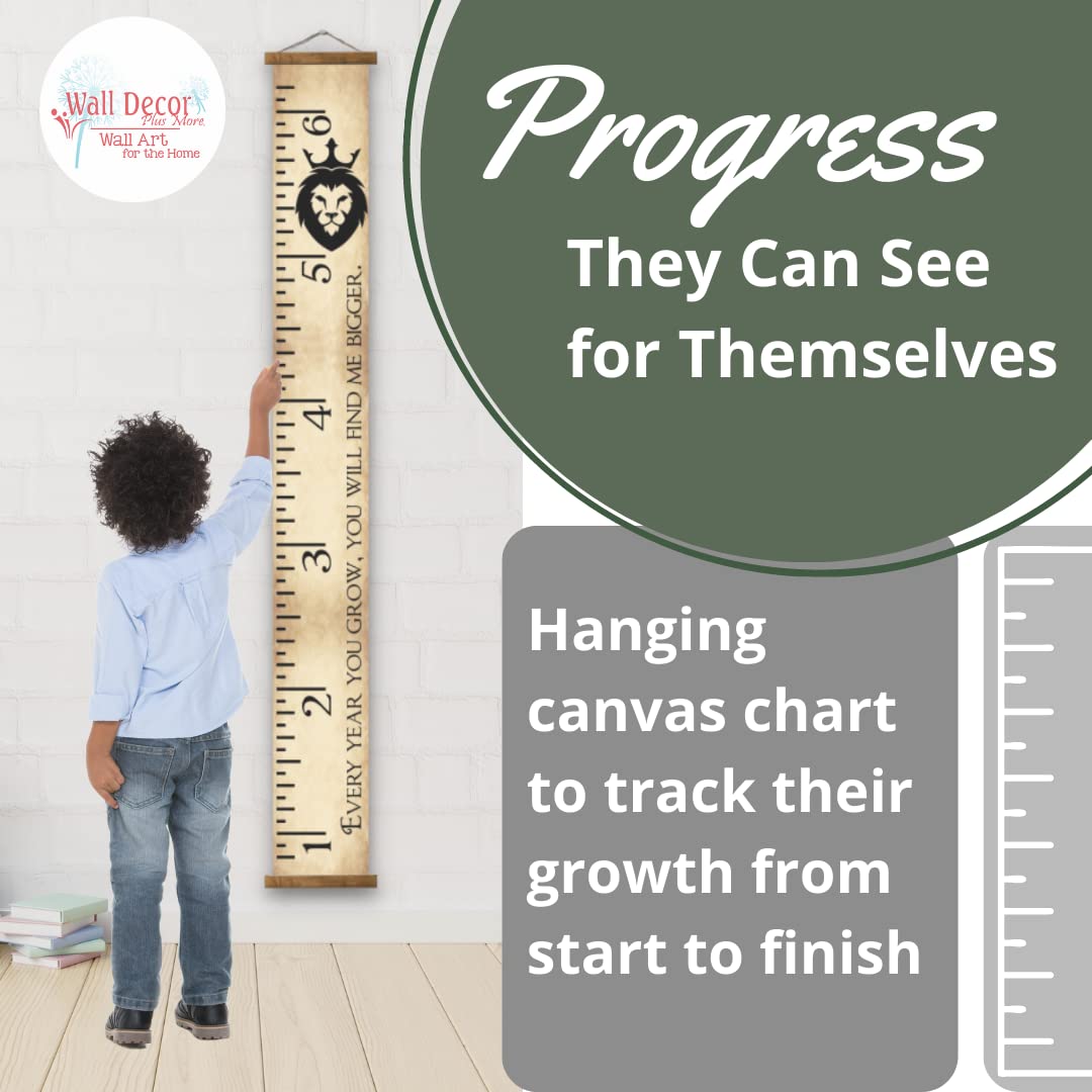 Mua Lion Every Year Grow Canvas Growth Chart for Wall Nursery Decor ...