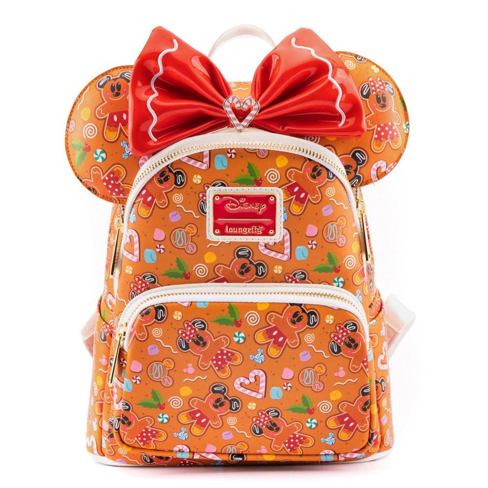 Loungefly Disney Christmas Gingerbread AOP Womens Double Strap Shoulder ...