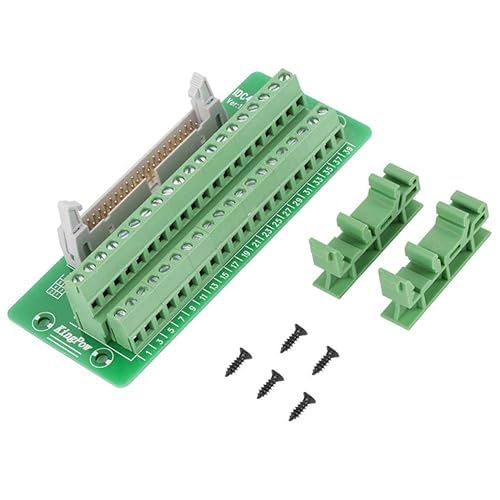IDC40 2x20 Pins 0.1" Male Header Breakout Board, C45 DIN Rail Mounting ...