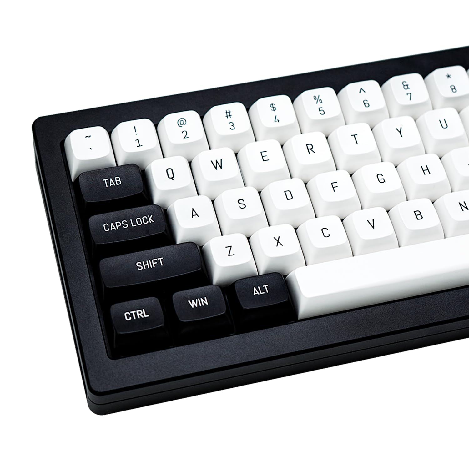 GEKUCAP PBT Keycaps 150 Keys Black and White CSA Profile Key Caps Dye ...