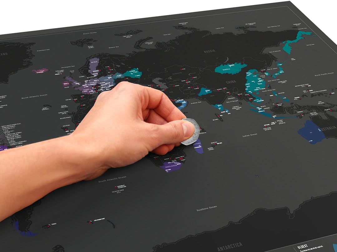 World Scratch Map Capitals Edition – Premium Scratch Off Map – World ...