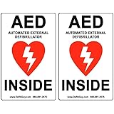Amazon.com: AED Automated External Defibrillator Inside Decal Sticker ...