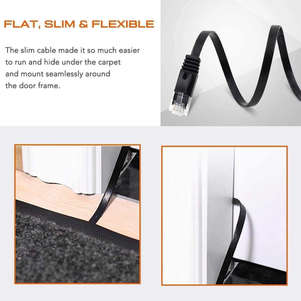 TBMax 10m Ethernet Cable Cat 6 High Speed 10/100/1000 Mbit/s Gigabit ...