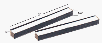 Amazon.com: CRL 3/8" x 1/4" x 2" Clear Plastic Setting Blocks - 100 ...