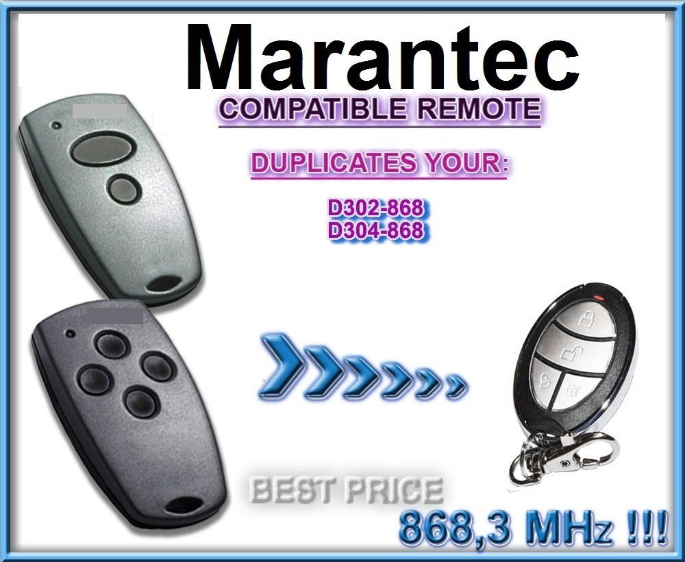 Marantec D302-868 / D304-868 compatible CLONE remote control ...