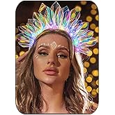 GORTIN Light up Headband LED Crown Headbands Glowing Birthday Crown ...