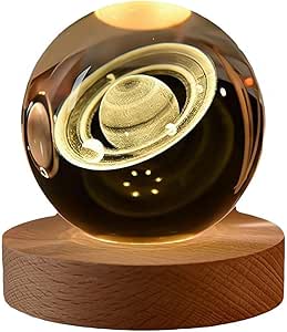 3D Galaxy Crystal Ball Night Light, Milky Way System Crystal Ball ...