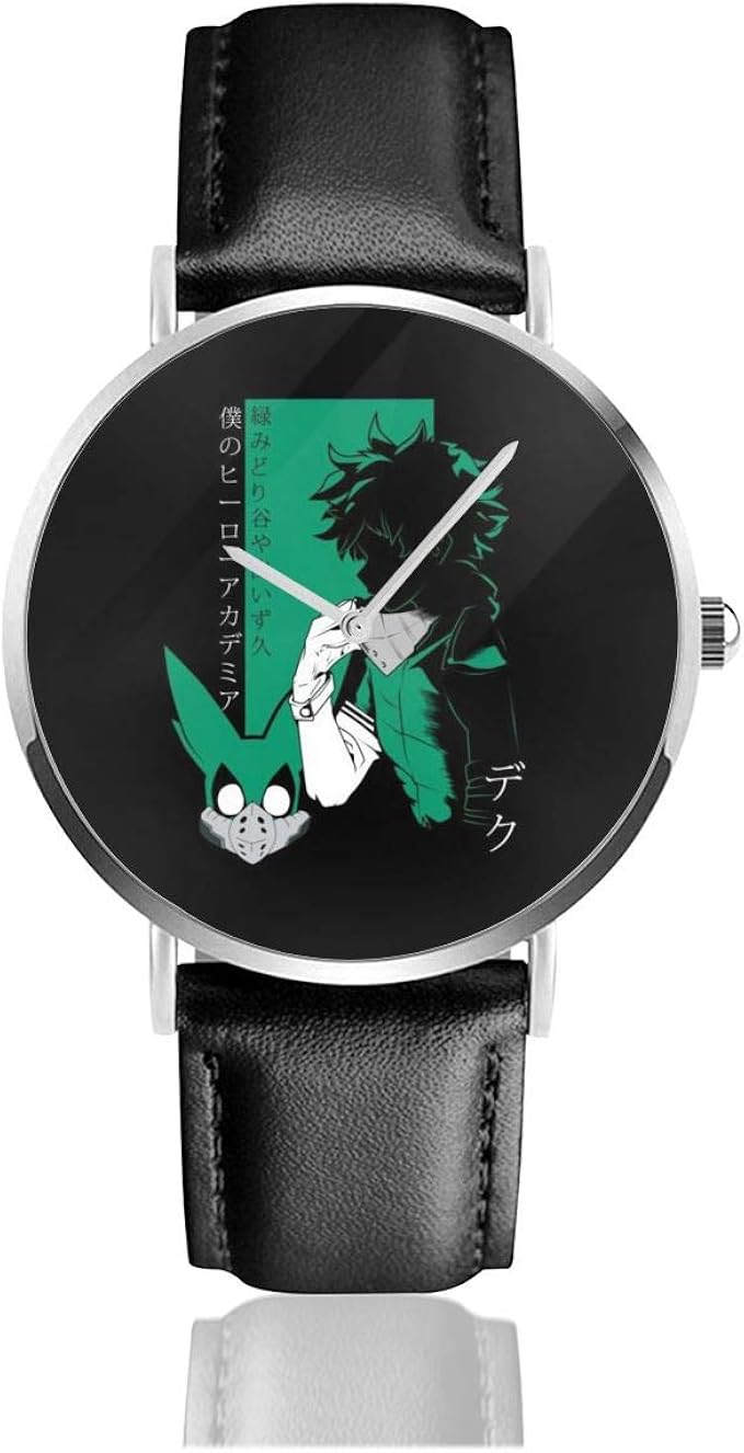 Unisex Business Casual My Hero Academia Deku Profile Watches Quartz ...