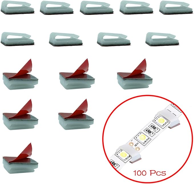 Amazon.com: Led Strip Light Mounting Clips, 100pcs 11mm Cable Brackets ...