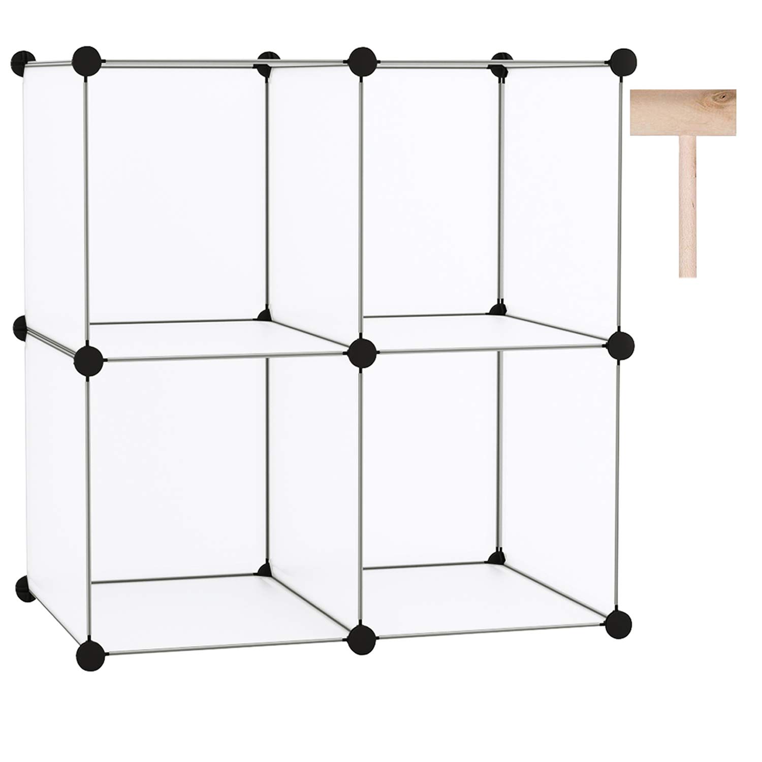 C&AHOME Cube Storage Organizer, 4-Cube Shelving Units, DIY Closet ...