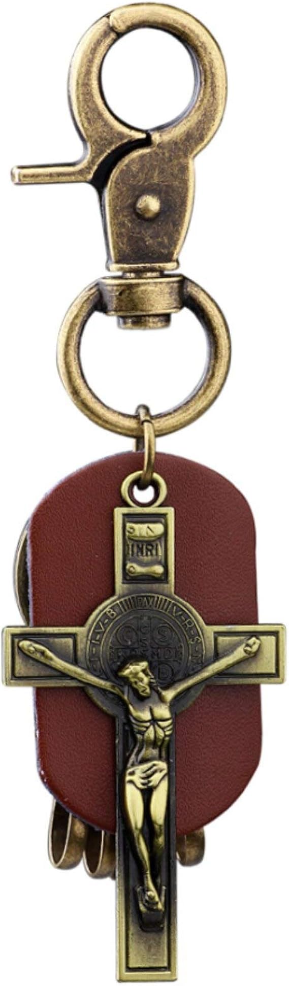 WoCart Jesus Christ Keychain Keyrings, Crystal Rhinestone Jesus Cross ...