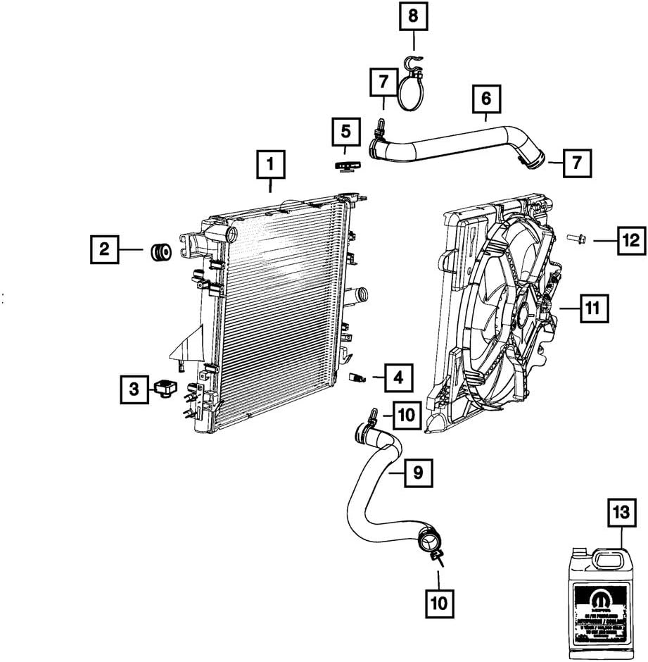 Amazon.com: Mopar 6814 3886AA, Radiator: Automotive