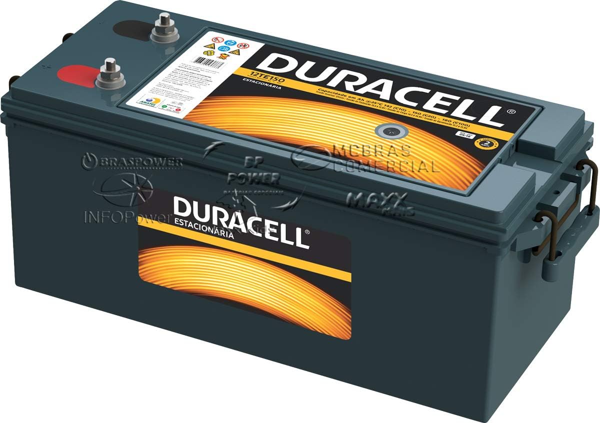 Bateria Estacionária Duracell 12v 160ah C100 - Nobreak Solar | Amazon ...
