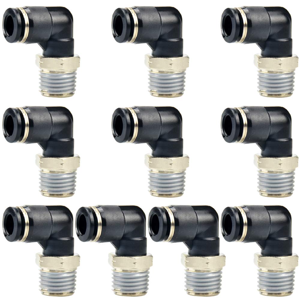 Pack of 10 Tailonz Pneumatic Male Straight 1/4 Inch Tube OD x 3/8 Inch ...