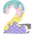 Amazon.com: Donut Two Sweet Birthday Decorations for Kids Baby 2 Years ...