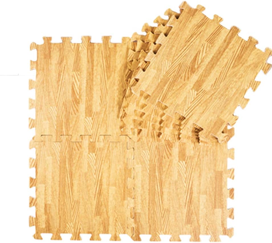 LUVODI Interlocking EVA Foam Mats Wood Effect Soft Gym Home Exercise ...