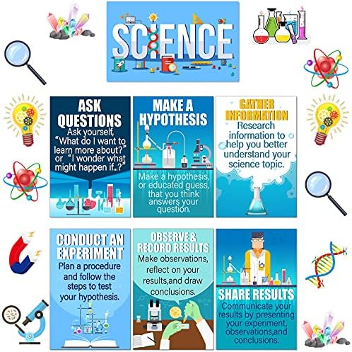 31 Pieces Scientist Bulletin Board Set Laminated Science Posters ...