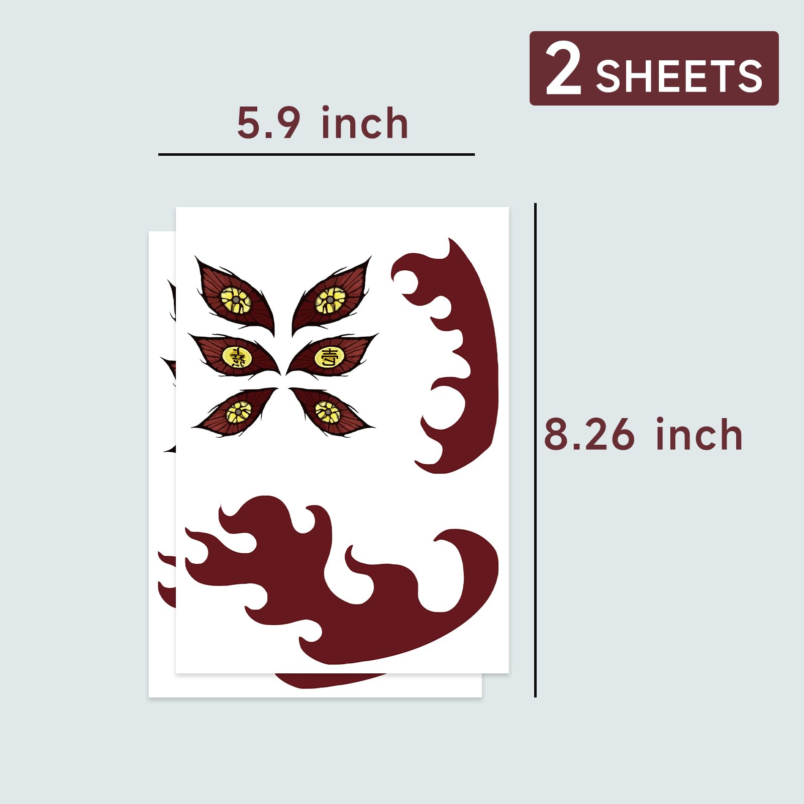 Mua VZQI Demon Temporary Tattoos Nezuk Cosplay Kanroji Kokushibo Tanjir ...