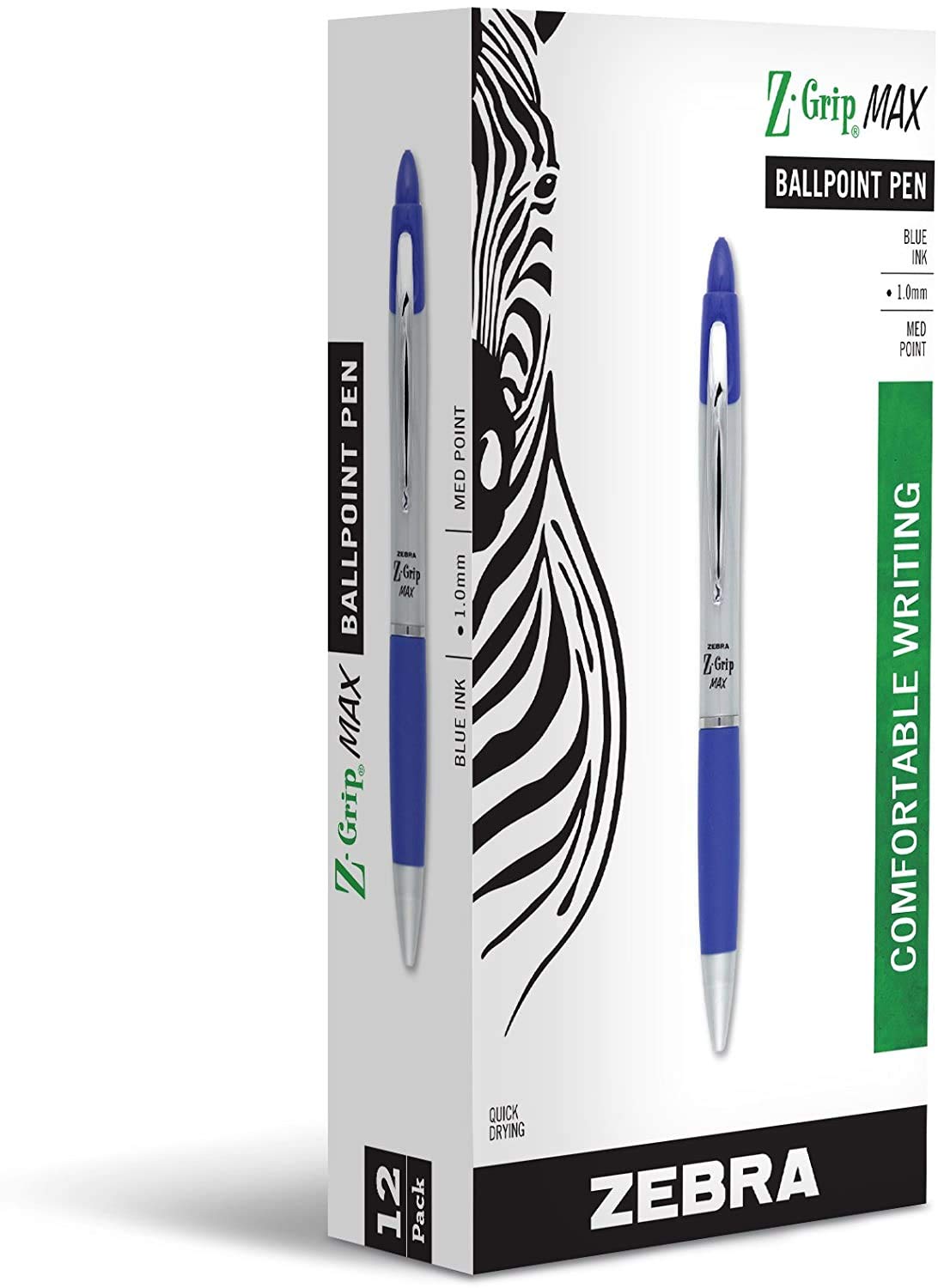 Mua Zebra Pen Z-Grip MAX Retractable Ballpoint Pen, Medium Point, 1.0mm ...