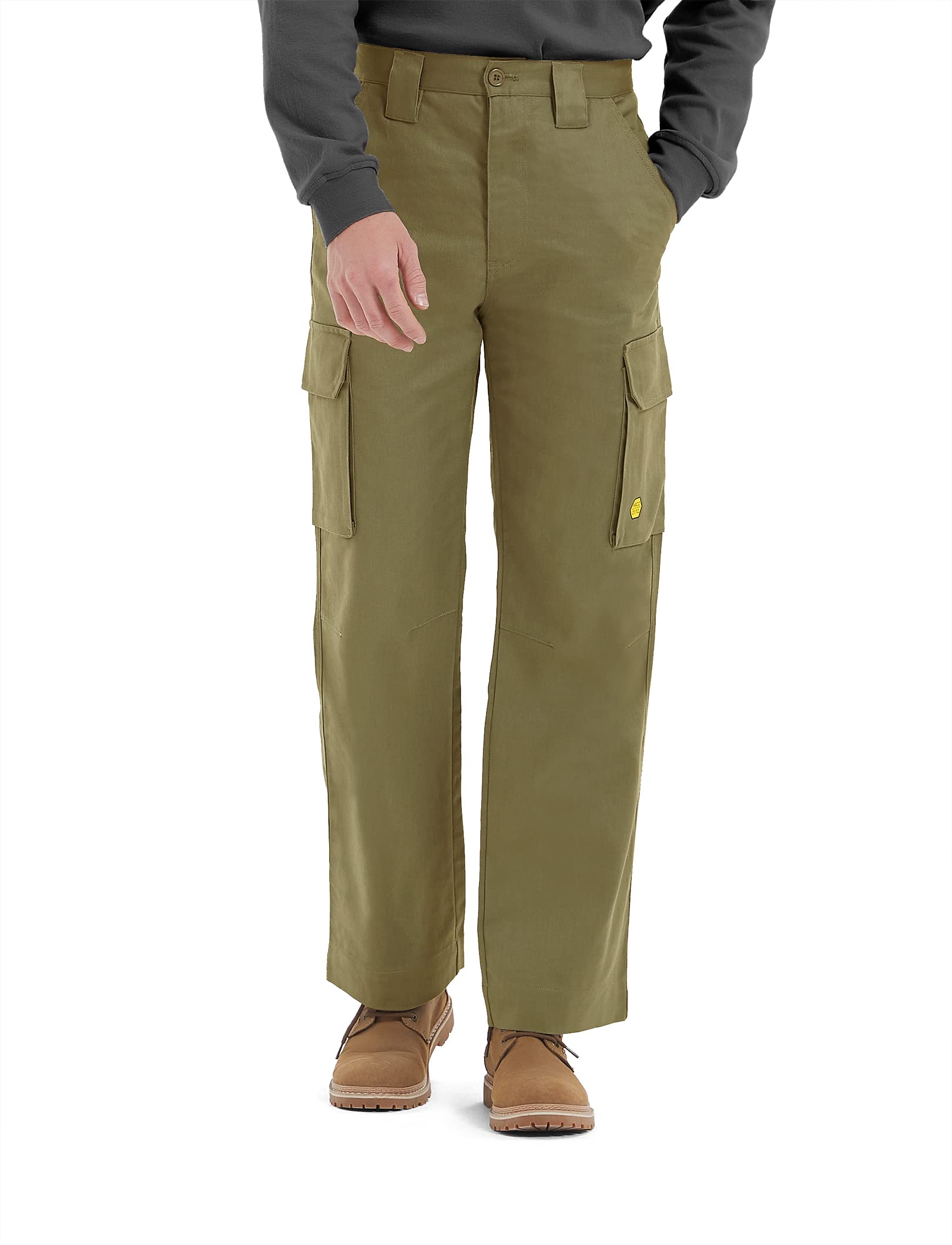 PTAHDUS Men's FR Cargo Pants 7.5oz Flame Resistant Lightweight Mid Rise ...