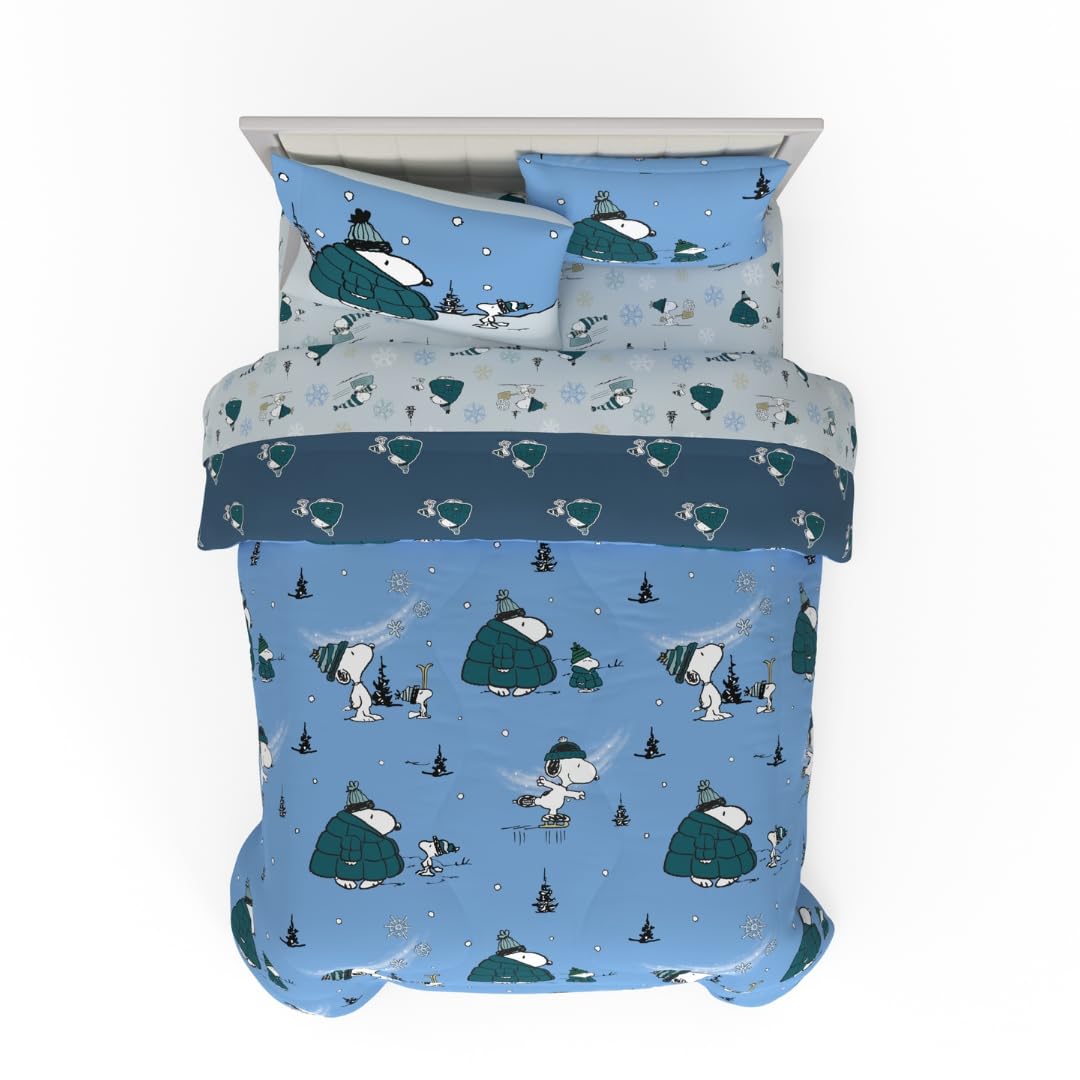 Franco Collectibles Peanuts Snoopy Puffer Holiday & Christmas Bedding ...